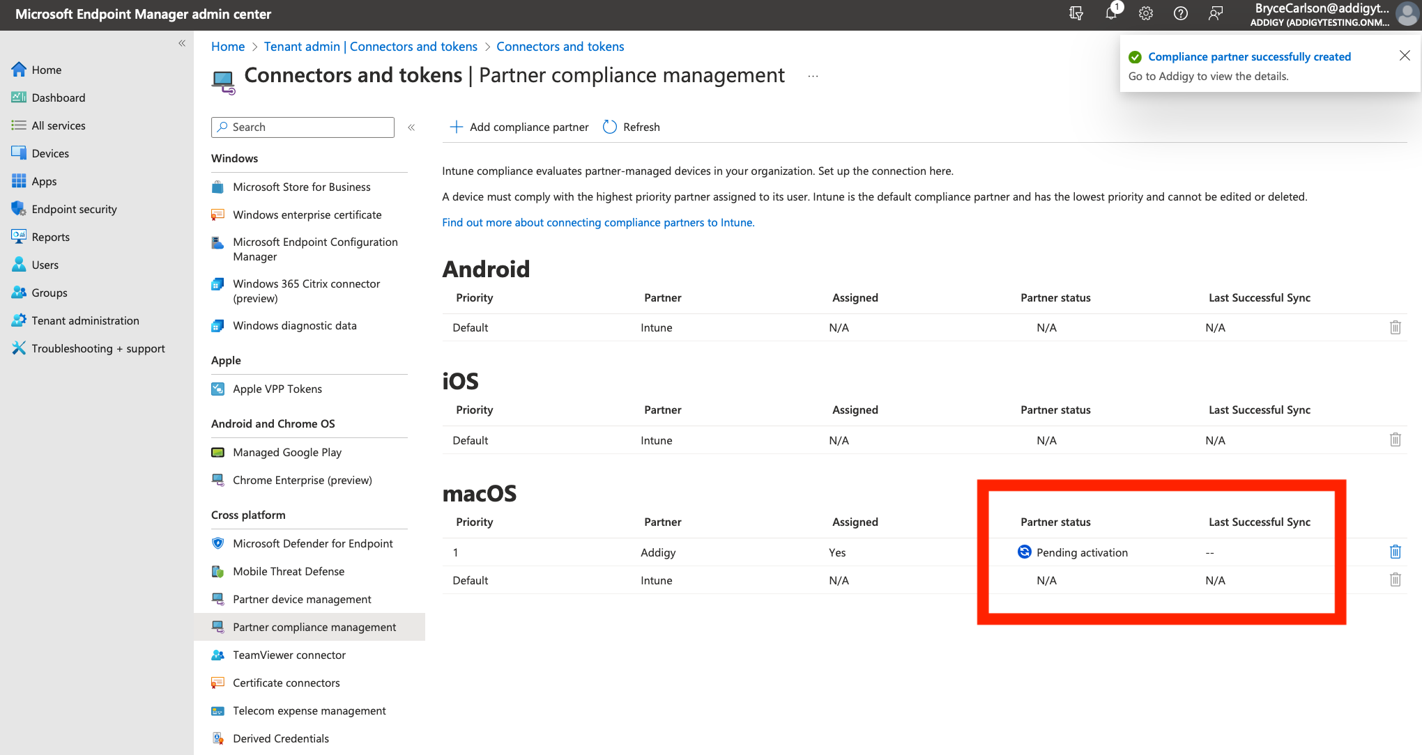 Microsoft Conditional Access via Partner compliance management – Addigy