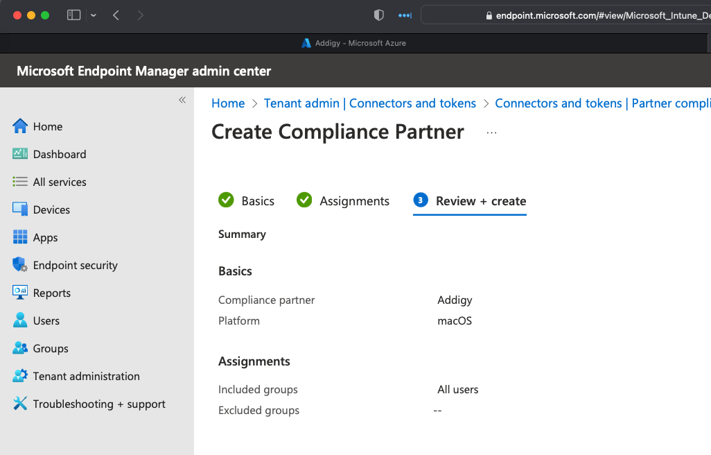 Microsoft Conditional Access via Partner compliance management – Addigy