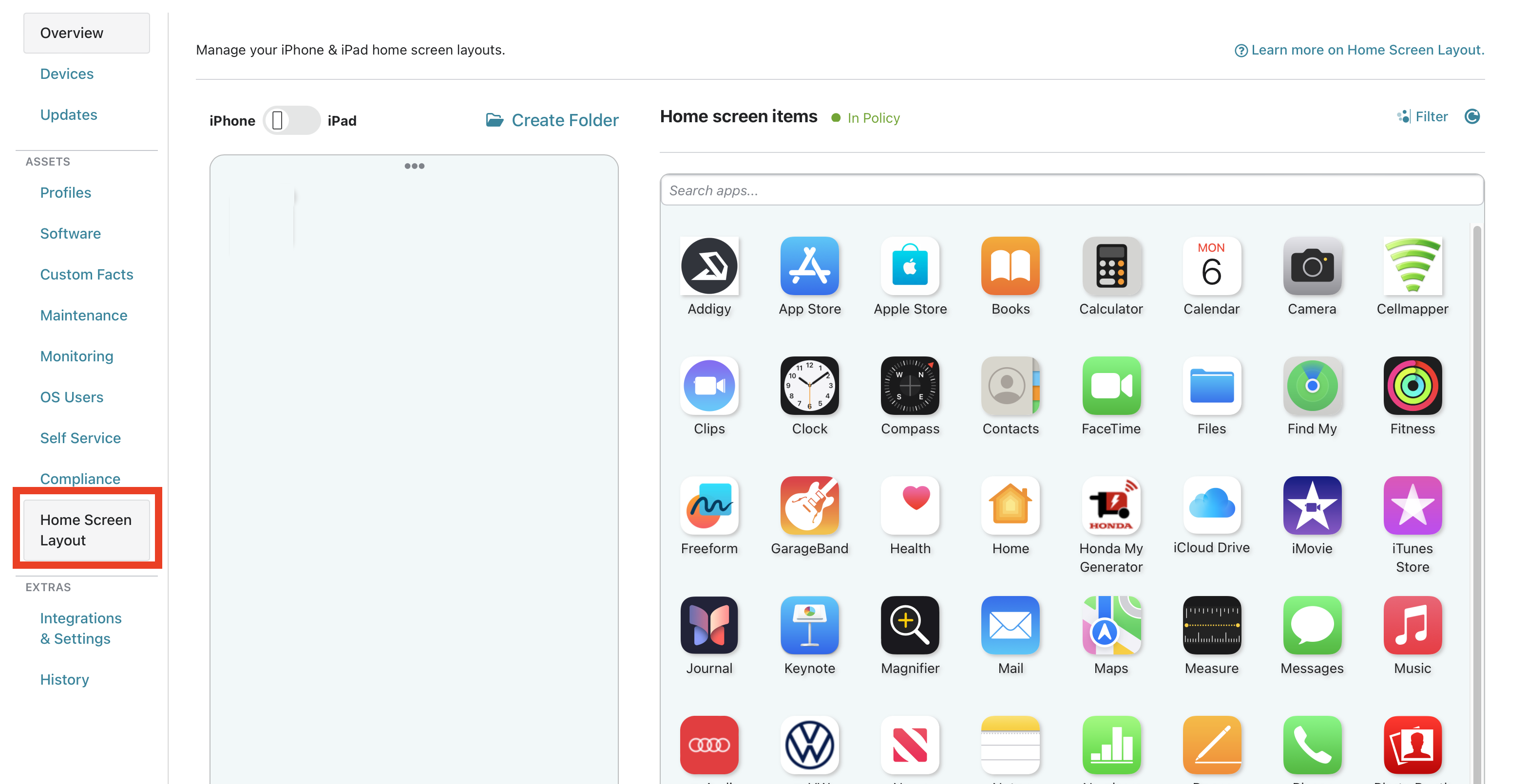 Home Screen Layout for iOS and iPadOS – Addigy