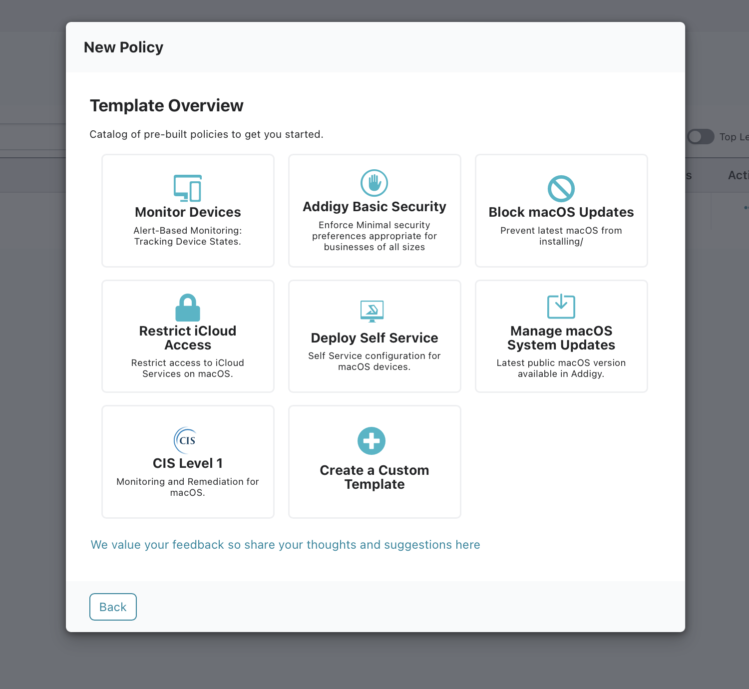 How to Create a Policy Using a Template – Addigy