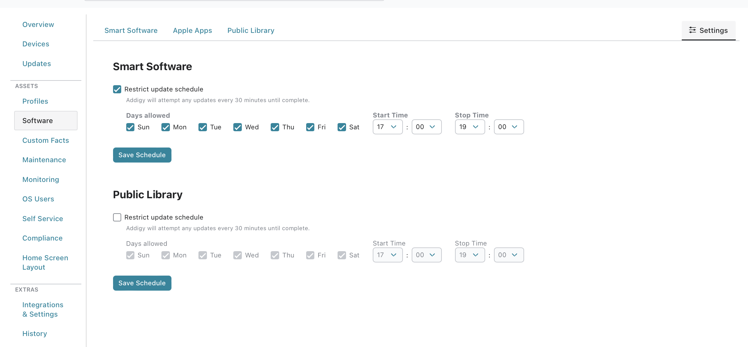 Setting a Software Deployment Schedule – Addigy