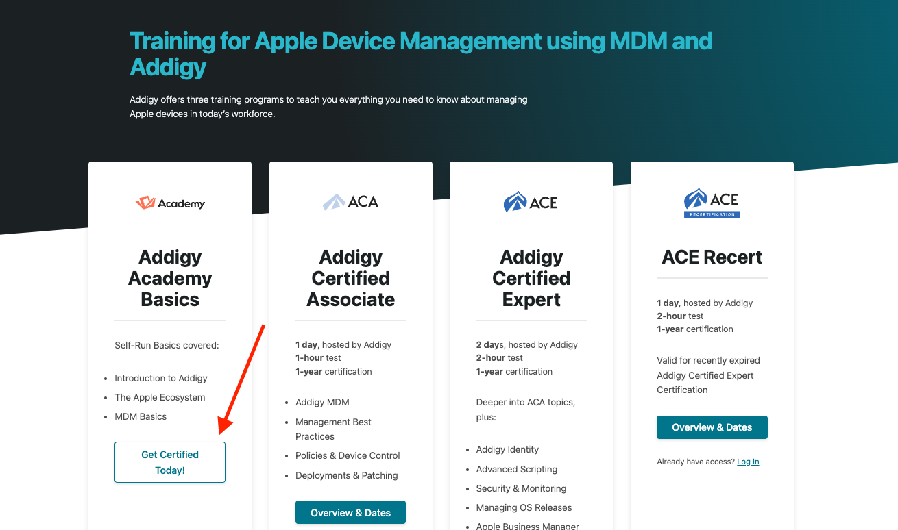 How to Sign Up to Addigy Academy – Addigy