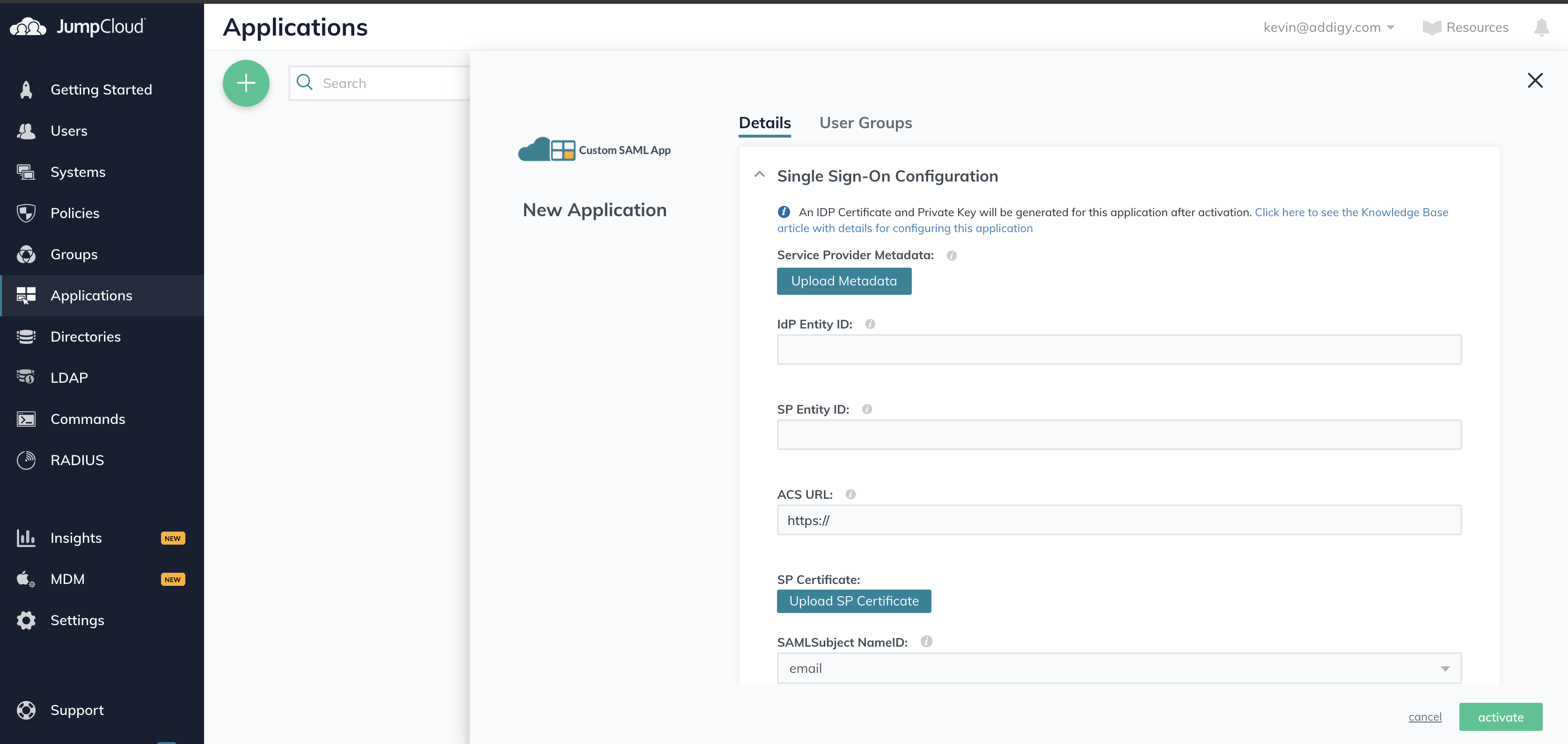 JumpCloud SSO Using Addigy's Google SSO (SAML) Integration – Addigy