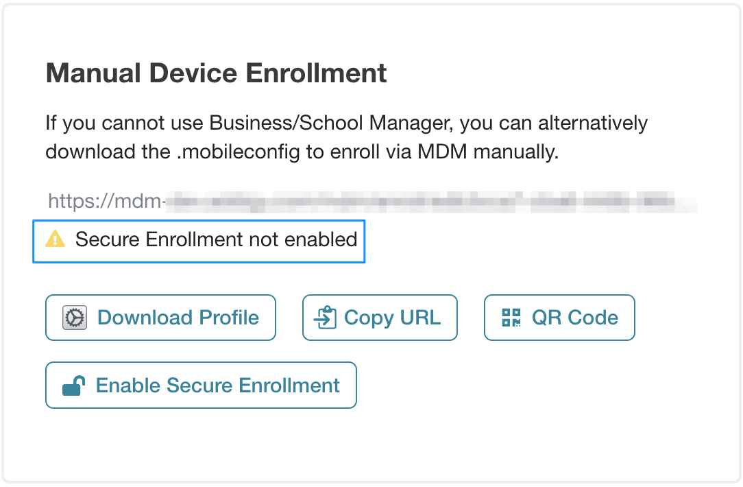 Secure Enrollment URLs – Addigy