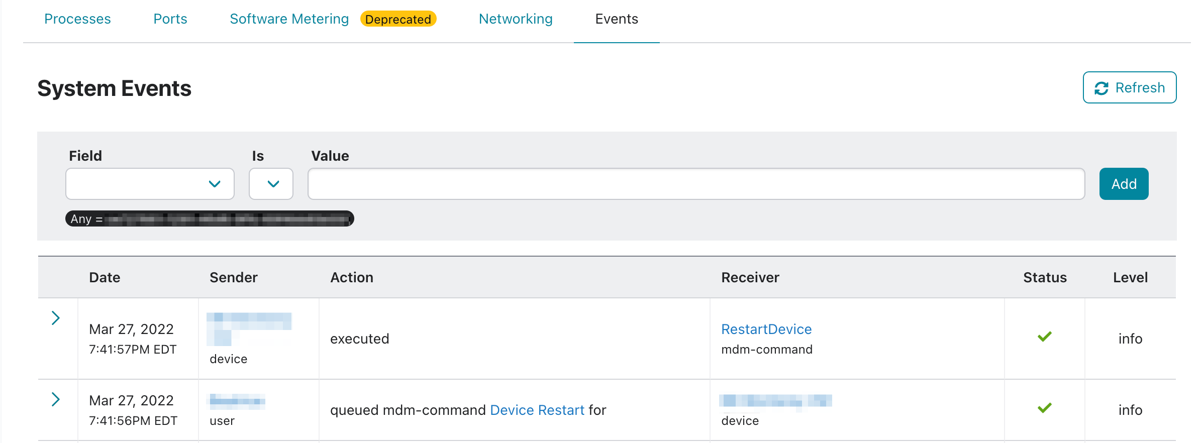 How to send a Restart/Shutdown MDM command to a device via GoLive – Addigy