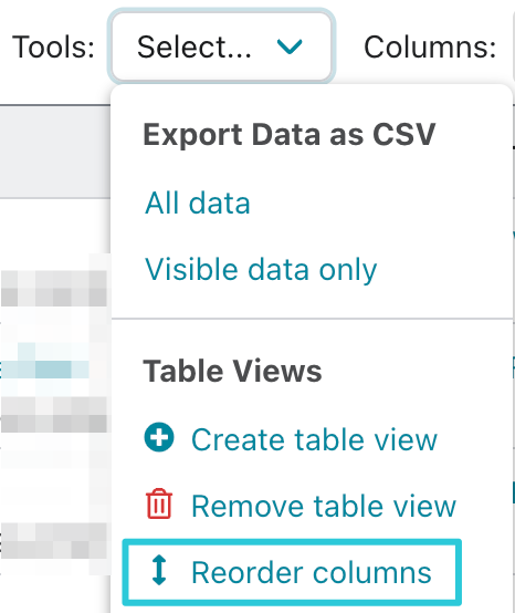 How To Reorder Columns In A Devices Table View Addigy